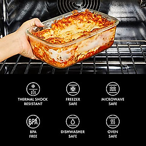 OXO Good Grips 4 Cup Smart Seal Leakproof Glass Round Airtight Food Storage Container