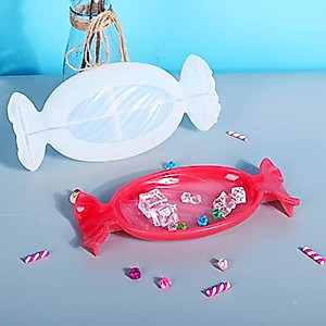 Tray Resin Mold, Large Candy Shaped Tray Silicone Mold, Epoxy Resin Casting Molds for Jewelry Storage Plate, Rolling Tray, Fruit Food Dish, Home Decoration