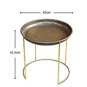 ACQUIRE Modern Simple Mini Flower Pot Stand Removable lron Flower Stand Tea Table Bedside Table Small lron Bed Table Pot Holder