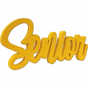 Senior 2025 Wooden Sign Yellow Graduation Senior Photo Props Graduation Decorations Class of 2025 Table Centerpiece Senior 2025 Word Sign for 2025 Graduation Party Decorations Supplies