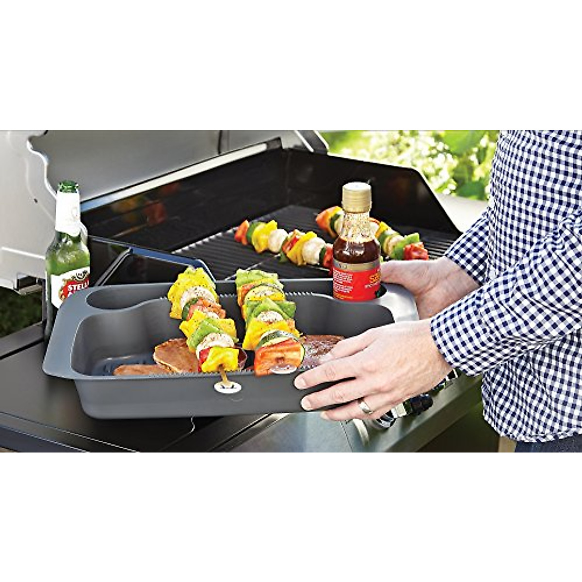 Outset 76204 Grill Prep Station With Lid, 15" x 10" x 2.6"