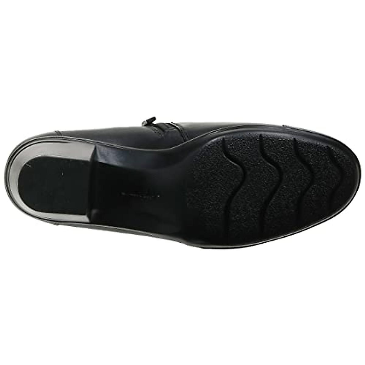 Clarks womens Emslie Warren Slip On Loafer, Black Leather, 7.5 Wide US