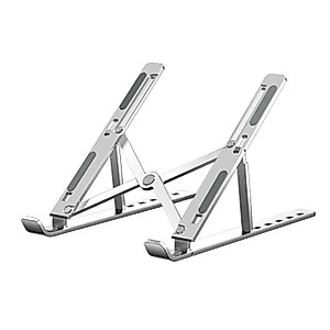 TenYua Laptop Stand for Desk,Portable Laptop Holder,6 Angles Adjustable Aluminum Tablet Stand Foldable Laptop Bracket Compatible with 9-15.6 inch Laptops