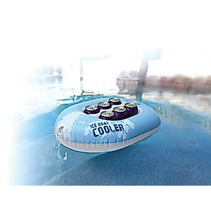 Poolmaster Refreshment and Beverage Floating Cooler, Boat Blue ,1-1/2 Feet Long