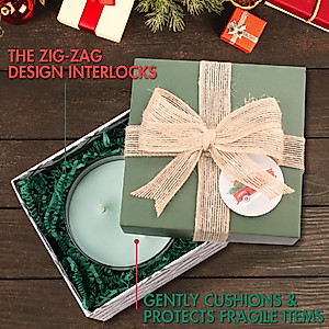 MagicWater Supply Crinkle Cut Paper Shred Filler (1 LB) for Gift Wrapping & Basket Filling - Forest Green