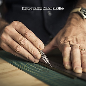 Glieskir 2 Pack Tungsten Carbide Scriber with Magnet,with Extra 10 Replacement Marking Tip,Etching Engraving Pen for Glass/Ceramics/Metal Sheet