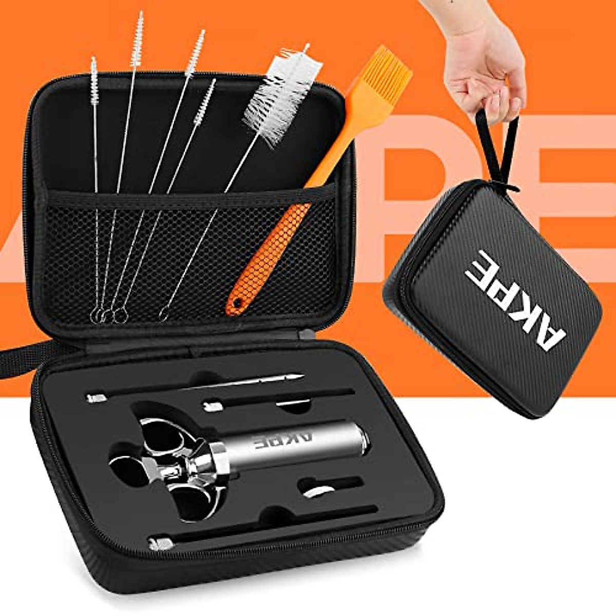 AKPE Meat Injector, Stainless Steel Marinade injector Syringe for BBQ Grill and Turkey, 2 Ounce Syringe with 3 Needles, Easy to Use and Clean (With Case)