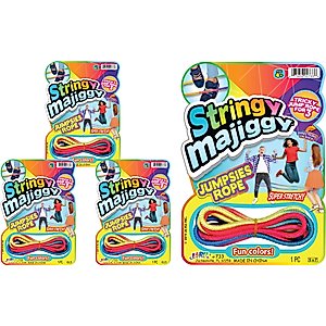 2CHILL Elastic Chinese Jump Rope (3 Skipping Rope) Colorful Stretchy Jumping Rope for Kids & Adults. Outdoor Games, Physical Education Equipment, Party Favor. 733-3s
