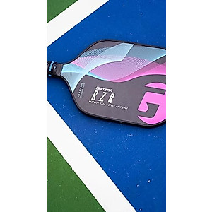 GAMMA RZR Composite Pickleball Paddle: Pickle Ball Paddles for Indoor & Outdoor Play - USAPA Approved Racquet for Adults & Kids - Pink/Blue