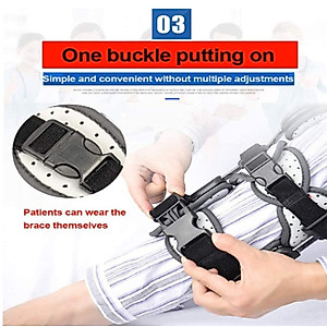 XBJYDMBDD ROM Knee Brace Hinged Knee Brace ROM Knee Braces are Great for ACL/Ligament/Sports Injuries Adjustable Knee Immobilizer