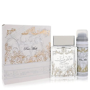 Lattafa Pure Musk 2 Piece Set for Unisex (3.4 Ounce Eau de Parfum Spray + 1.7 Ounce Perfumed Body Spray)