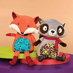 B. toys- Happy Yappies – Pipsqueak the Fox – Talking Teddy Toy Repeats What You Say - Stuffed Fox Plush Toy – Sensory Toys for babies 10 months +