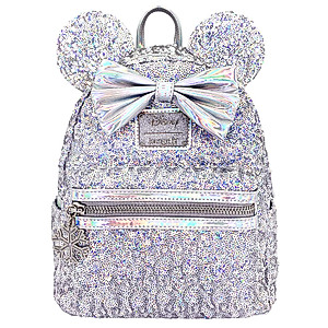 Loungefly X LASR Exclusive Disney Holographic Sequin Minnie Mini Backpack