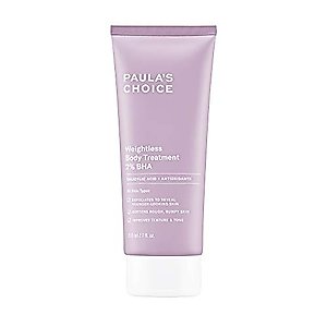Paula's Choice Weightless Body Treatment 2% BHA, Salicylic Acid Exfoliant, Moisturizer for Keratosis Pilaris (KP) Prone Skin & Clogged Pores, Fragrance-Free & Paraben-Free, 7 Ounces