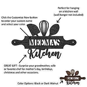 Pandy's Toy Box, Personalized Kitchen Wood Sign Moms Name Wall Art