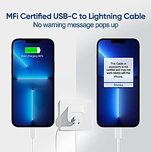 iPhone Fast Charger, 10 FT Long [Apple MFi Certified] USB C to Lightning Cable with 20W iPhone Charger Fast Charging Block for iPhone 14 Pro Max/14 Pro/14 Plus/14/13 12 11 Pro Max Mini, iPad 2Pack