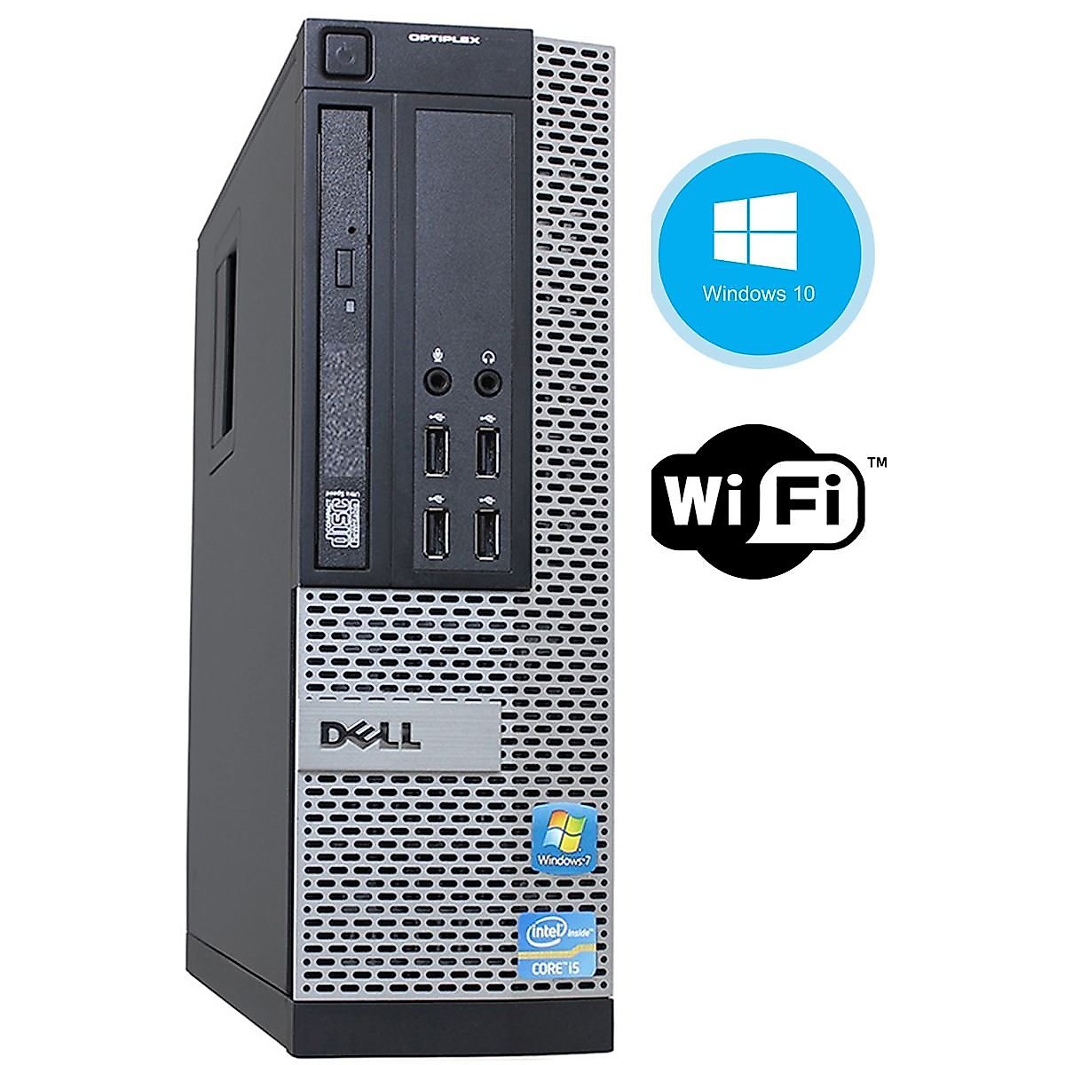 Dell Optiplex 990 SFF Desktop Business Computer PC - Intel Core i5-2400 3.10GHz 8GB DDR3 RAM 128GB SSD DVD Windows 10 Professional (Renewed)