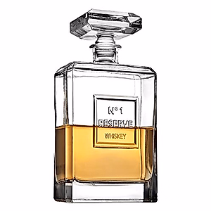 Godinger Reserve Whiskey Decanter for Liquor Scotch Bourbon - 40oz