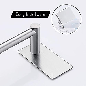 KES Adhesive Towel Bar 30-Inch Bathroom No Drill Towel Holder Sticky on Towel Rack Easy Install SUS304 Stainless Steel Rustproof Brushed Finish, A7000S75B-2