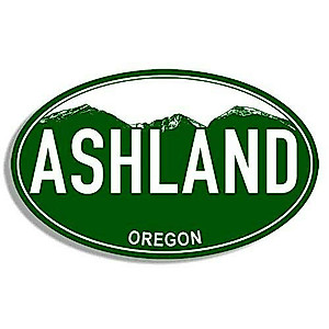 JR Studio 3x5 inch Green Mountain Oval Ashland Oregon Sticker (or rv Visit Logo) Vinyl Decal Sticker Car Waterproof Car Decal Bumper Sticker