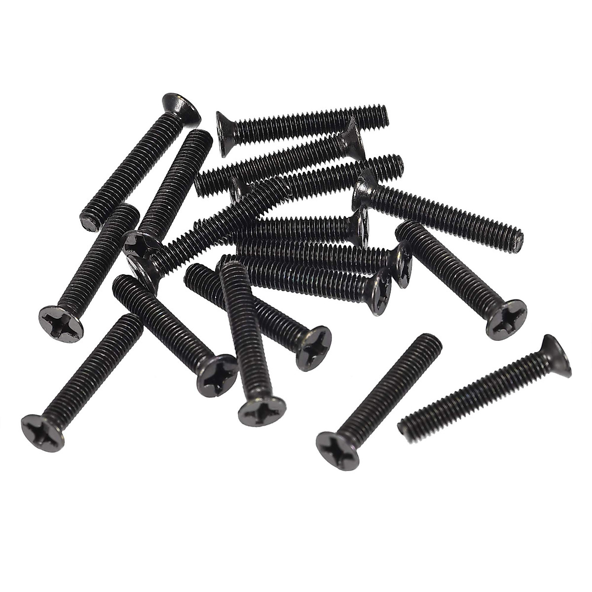 uxcell M3 x 18mm Phillips Screw Fastener Black for Laptop PC TV Fan Switch 200pcs