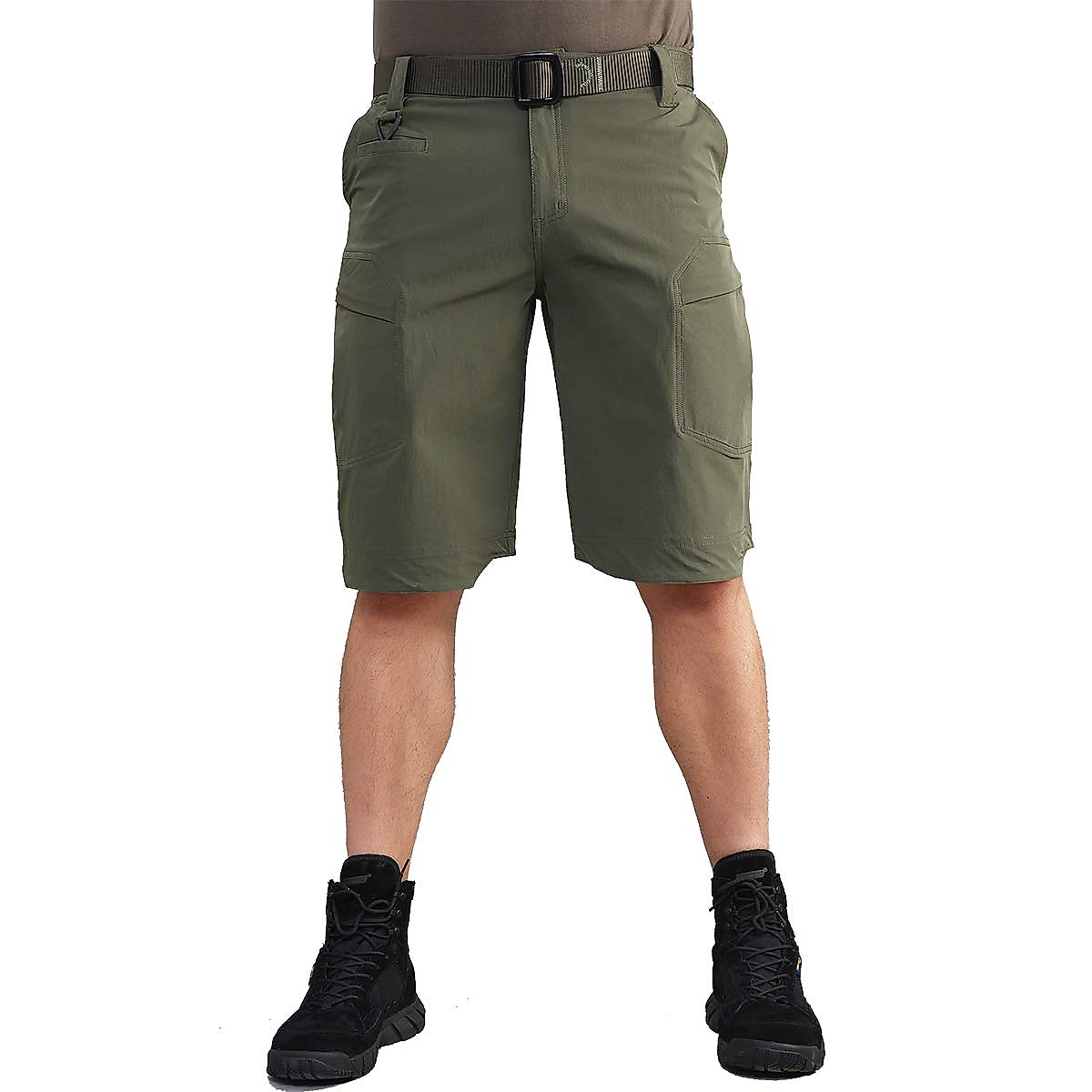 CARWORNIC Men's Quick Dry Hiking Tactical Shorts Lightweight Stretch Outdoor Cargo Shorts with Multi Pockets Summer Casual Camping Travel Fishing Shorts