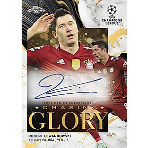 2021-22 Topps UEFA Champions League Chrome Soccer Hobby Box (18 Packs/4 Cards: 1 Auto)