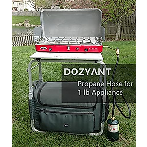 DOZYANT 4 Feet Propane Torch Extension Hose for Propane Tree Distribution Tree Post Assembly 1" x20 Male Throwaway Cylinder Thread - T and Y Connector