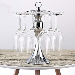 DreamiDeco Countertop Stemware Holder and Wine Glass Drying Rack for Home and Bar, Each Holds 6 glasses, 2 Packs