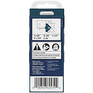 BOSCH 84300MC 3/8 In. x 7/16 In. Carbide-Tipped V-Groove Router Bit