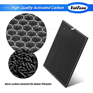 VALZONE 2 Sets 116130 True HEPA Replacement Filter H Combo Packs, Compatible with Winix 5500-2 and Model AM80, Part #116130, 2 Premium H13 True HEPA and 2 Activated Carbon Filters