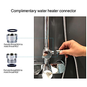 Water Dental Flosser for Family Use 6 Jet Tips & 4 Functional Tips for Faucet & Shower, Oral Irrigator Non-Electric Safety, Water Pressure Oral Care Tooth Cleaning Mouthwash Device.