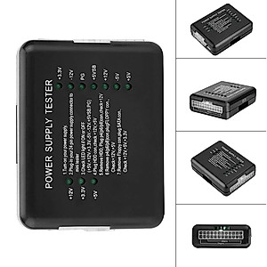 Power Supply Tester for Floppy for HDD for CDROM for SATA, 20/24 Pin Computer Power Supply Tester Checker, 4 Pin(P4), 8 Pin(Dual CPU), 6 Pin(PCIExpress)