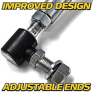 HD Switch - Improved Adjustable LH/RH Steering Drag Link Set Replaces 21546337 & 21546338 for Ariens Lawn and Garden Tractors - Includes Sector Gear Dust Caps!