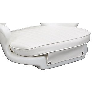 Moeller Marine Moeller ST2000-HD, Boat Helm Seat and Cushion, Includes Mounting Plate , White , 24.5" x 20" x 16"