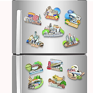 USA Corpus Christi Magnet Fridge Magnet Wooden 3D Landmarks Travel Collectible Souvenirs Decoration Handmade
