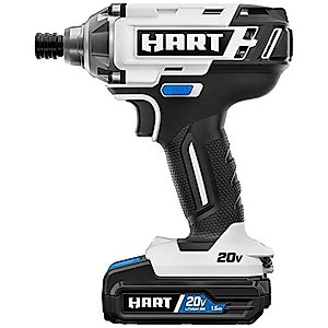 Hart HPID01B 20-Volt Cordless Impact Driver Kit, 1.5Ah Lithium-Ion Battery