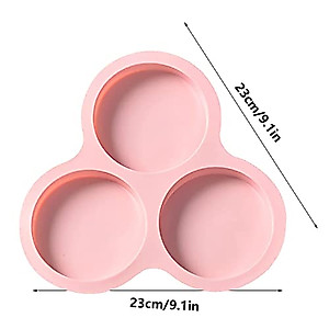 Forsaken Air Fryer Egg Mould Air Fryer Egg Pan 3 Cavity Silicone Poached Egg Moulds for Air Fryer Round Muffin Tray Muffin Moulds Air Fryer Muffin Pan Non Stick Easy to Clean Multifunctional