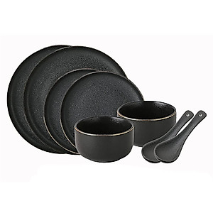 VejiA Cutlery Set Ceramic Dinner Plate and Bowl Set Restaurant Hotel Cutlery