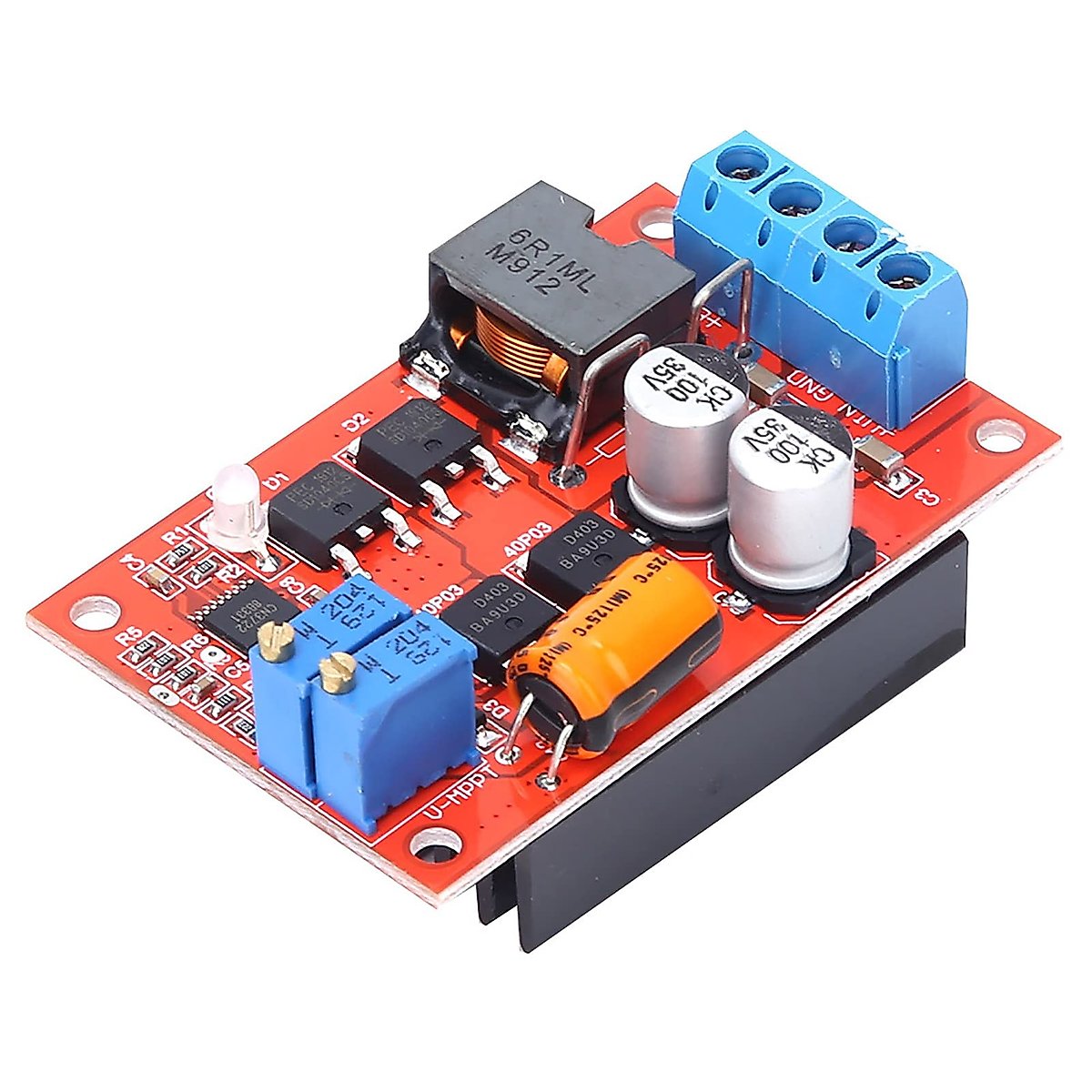 MPPT Solar Panel Regulator Module Charging Controller Boost Converter Module with Automatic Intelligent Three Stage Charging Mode 5A