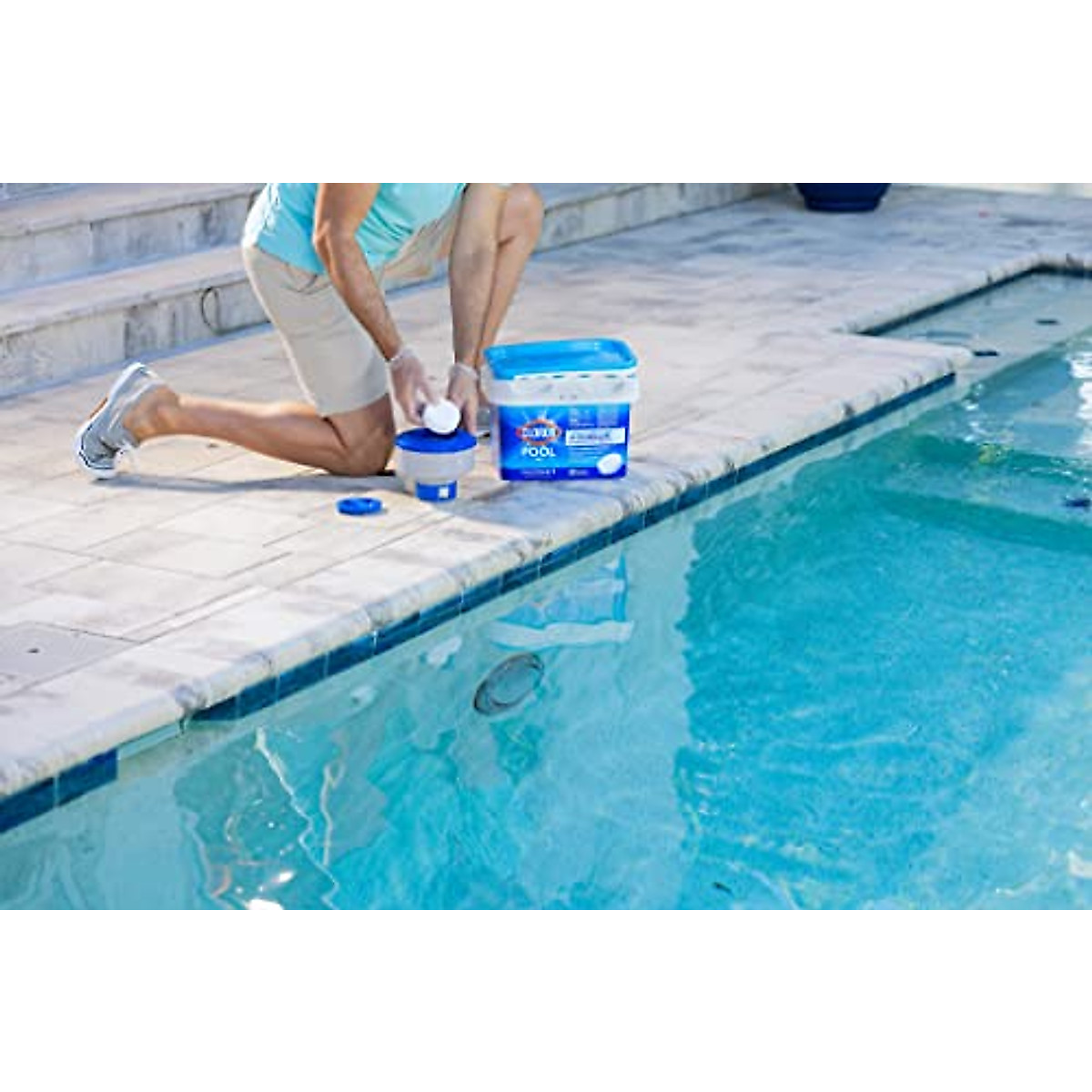 CLOROX Pool&Spa XtraBlue 3” Chlorinating Tablets, Kills Bacteria & Stops Algae, 25 LB