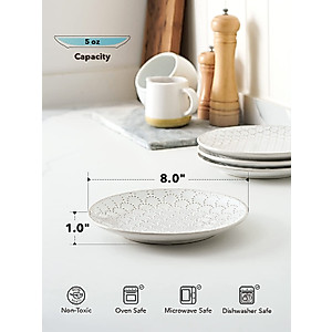 LE TAUCI 6 Inch Bowls Set of 4 + 7 Inch Bowls Set of 4 +8 Inch Plates Set of 4