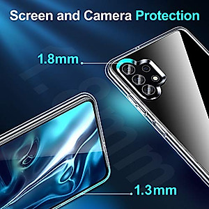Samsung Galaxy A32 5G Case, Vakoo Crystal Clear Series Slim Thin Soft TPU Shockproof Protective Phone Case for Galaxy A32 5G Smartphone - Transparent