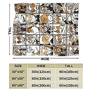 Anime Blankets Soft Plush Flannel Fleece Throw Blankets for Couch Sofa Bedding Living Room 60"x50"