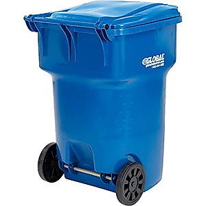 OTTO Mobile Heavy Duty Trash Container, 95 Gallon, Blue