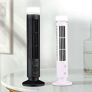 KEMTAT Tower Fan For Bedroom,2 Quiet Speeds,For Bedroom, Living Room, Office,Standing Fans, Bladeless Fan (black) (Color : Black)