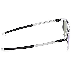 Oakley Men's OO9439 Pitchman R Round Sunglasses, Polished Clear/Prizm Sapphire, 50 mm