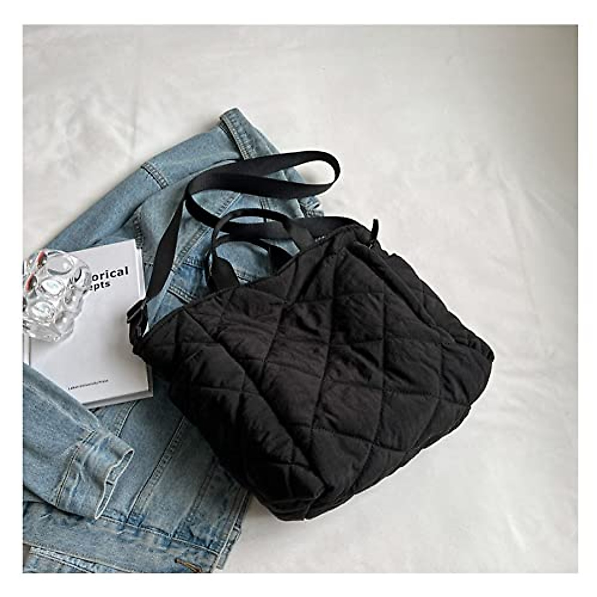 Lightweight Shoulder Bag Puffer Tote Bag for Women Quilted Hobo Bag Casual Handbags Nylon Padding Crossbody Bag