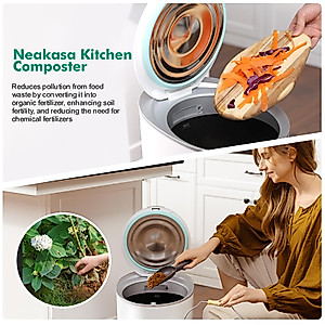 Moreborn by Neakasa 12L Larger Capacity Electric Composter for Kitchen, Smart Odorless Food Waste Compost Machine, Turn Food Waste Into Organic Fertilizer for Plants, Indoor Compost Bin