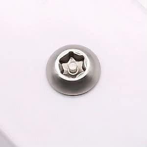 M8-1.25 x 45mm Button Torx Drive Head Machine Screws with Stainless Steel Hex Nuts, Torx with Pin Tamper Resistant Security Screws, 304 Stainless Steel 18/8, 8 Sets